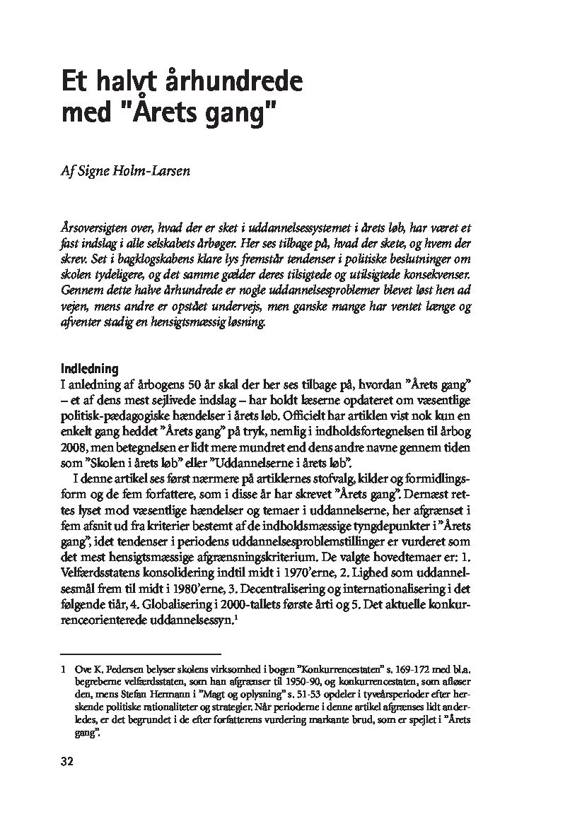 Signe Holm-Larsen: Et halvt århundrede med “Årets gang” (2016 ...