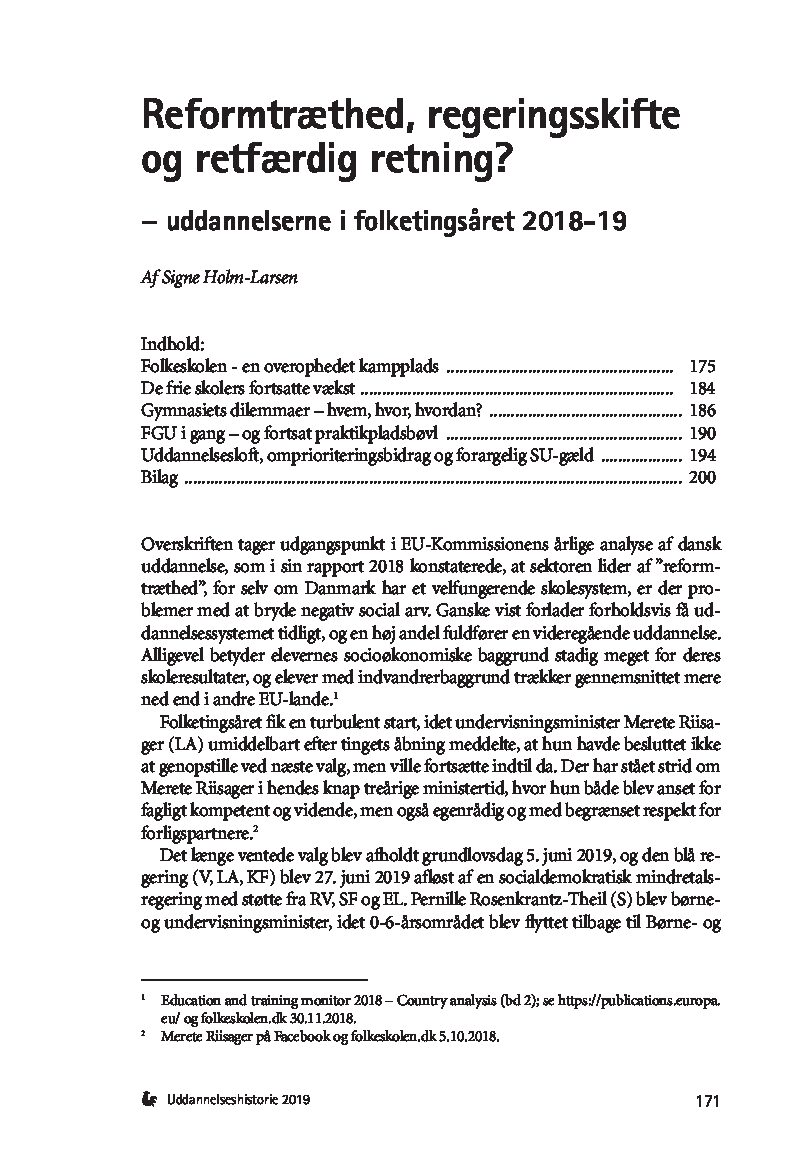 Signe Holm-Larsen: Reformtræthed, regeringsskifte og retfærdig retning ...